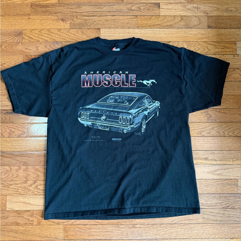 Vintage 1995 American Muscle Mach 1 Mustang Shirt Siz… - Gem